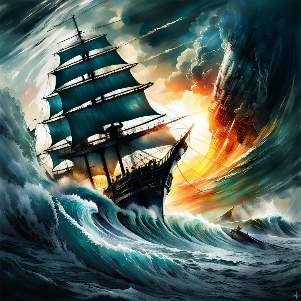 Epic storm - AI Generated Artwork - NightCafe Creator