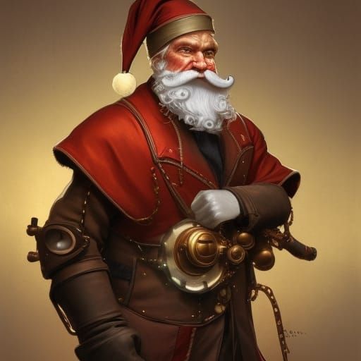 Steampunk Santa - AI Generated Artwork - NightCafe Creator