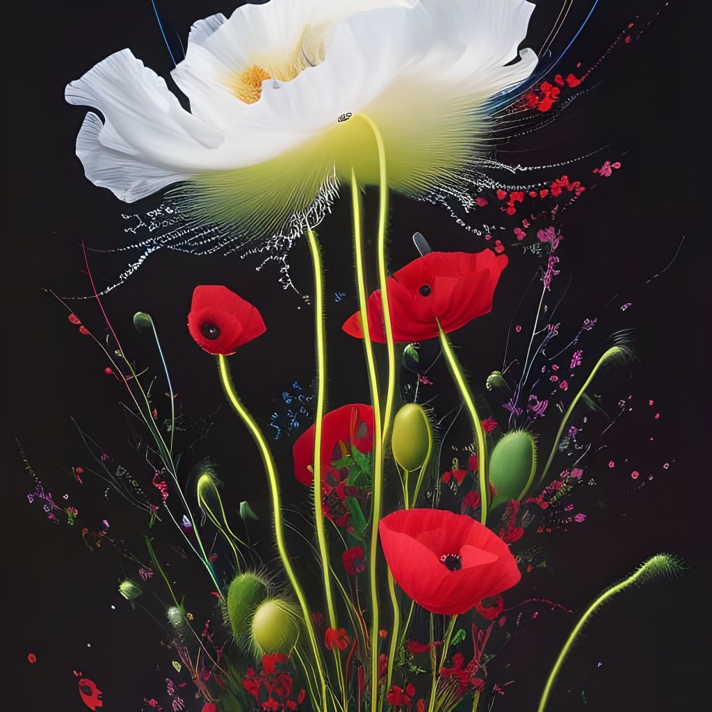 Poppy splash - AI Generated Artwork - NightCafe Creator