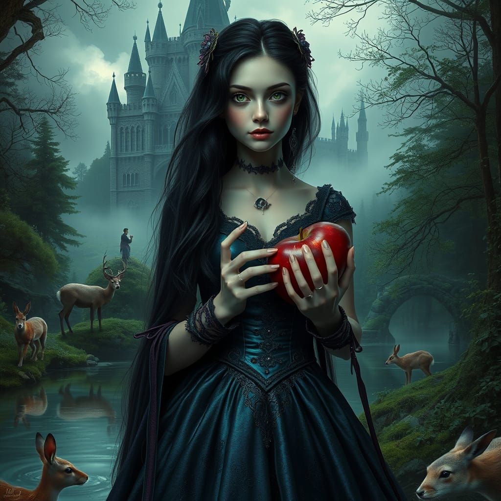 Tim Burton concept art gothic art matte painting beautiful detailed ...