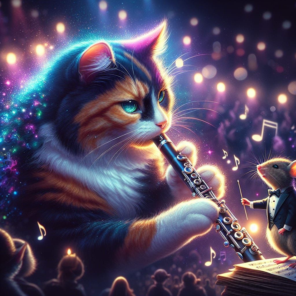 Maestro Mouse Conducting A Purrfect Performance - AI Generated Artwork ...
