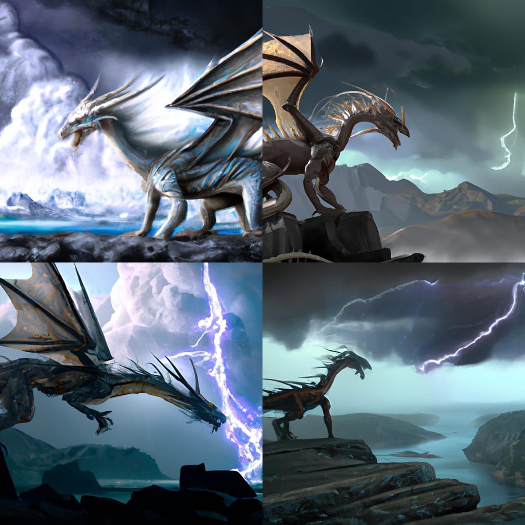 Storm Dragons 2 - AI Generated Artwork - NightCafe Creator