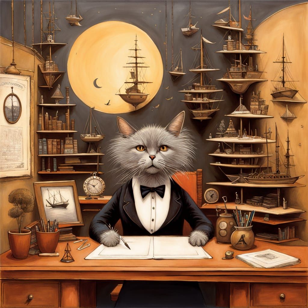 Cat inventor at work - Cat inventor at work