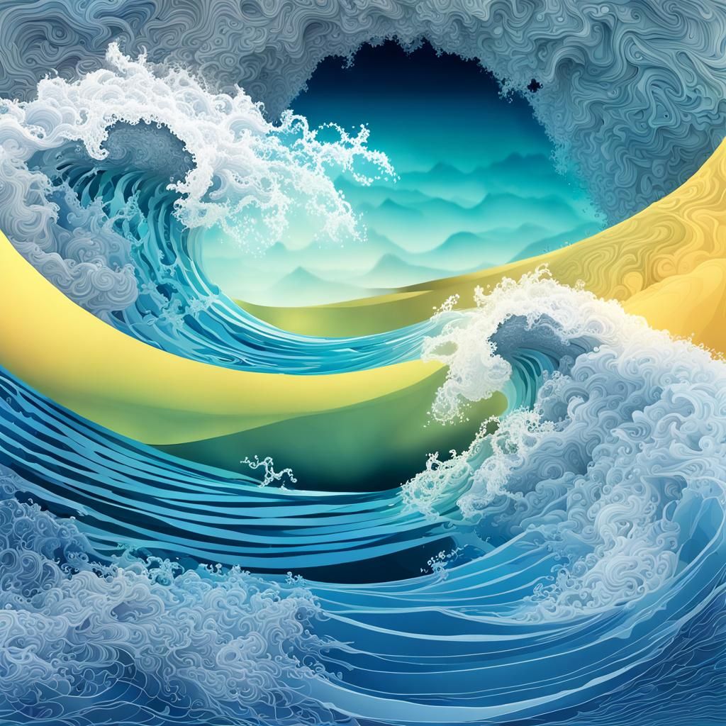 Shattered Water - AI Generated Artwork - NightCafe Creator