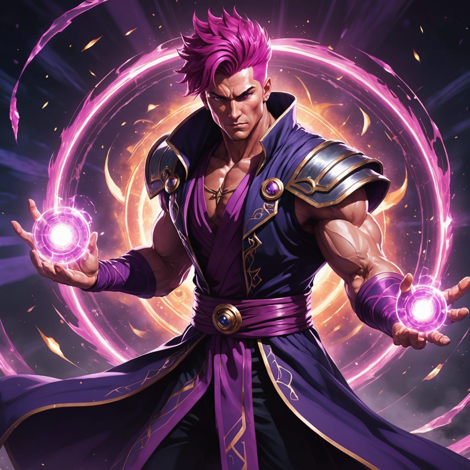 Mage casting magic. - AI Generated Artwork - NightCafe Creator