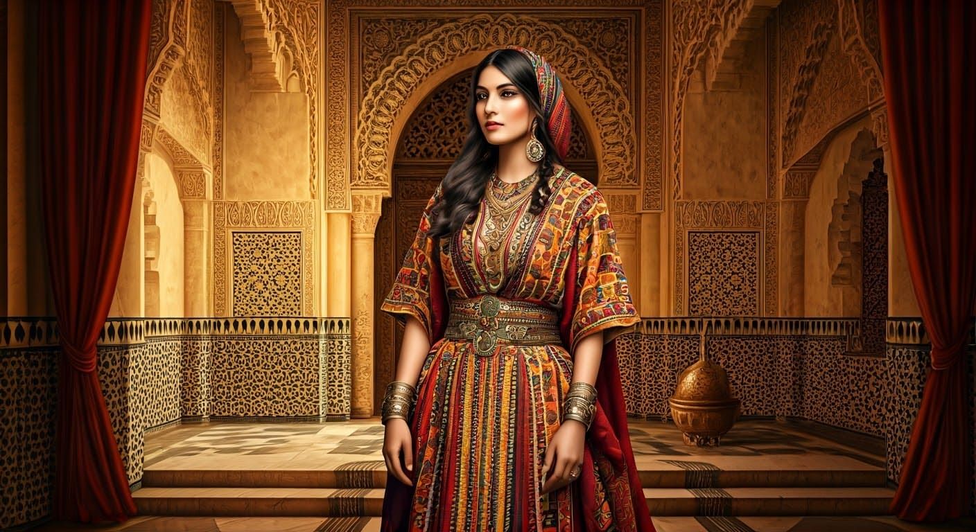 A Kabyle Woman in 19th-Century Algiers Regency Sty... - AI Art