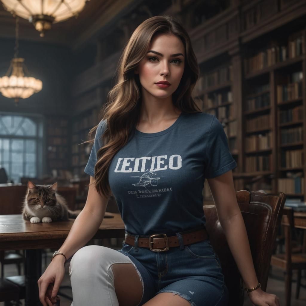 young lady librarian - AI Generated Artwork - NightCafe Creator