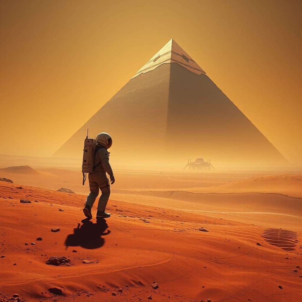 MARS - Astronaut Discovers Ancient Martian Pyramid in Dusty ...
