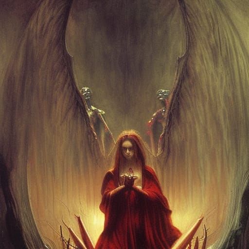 Infernal Prayer - AI Generated Artwork - NightCafe Creator