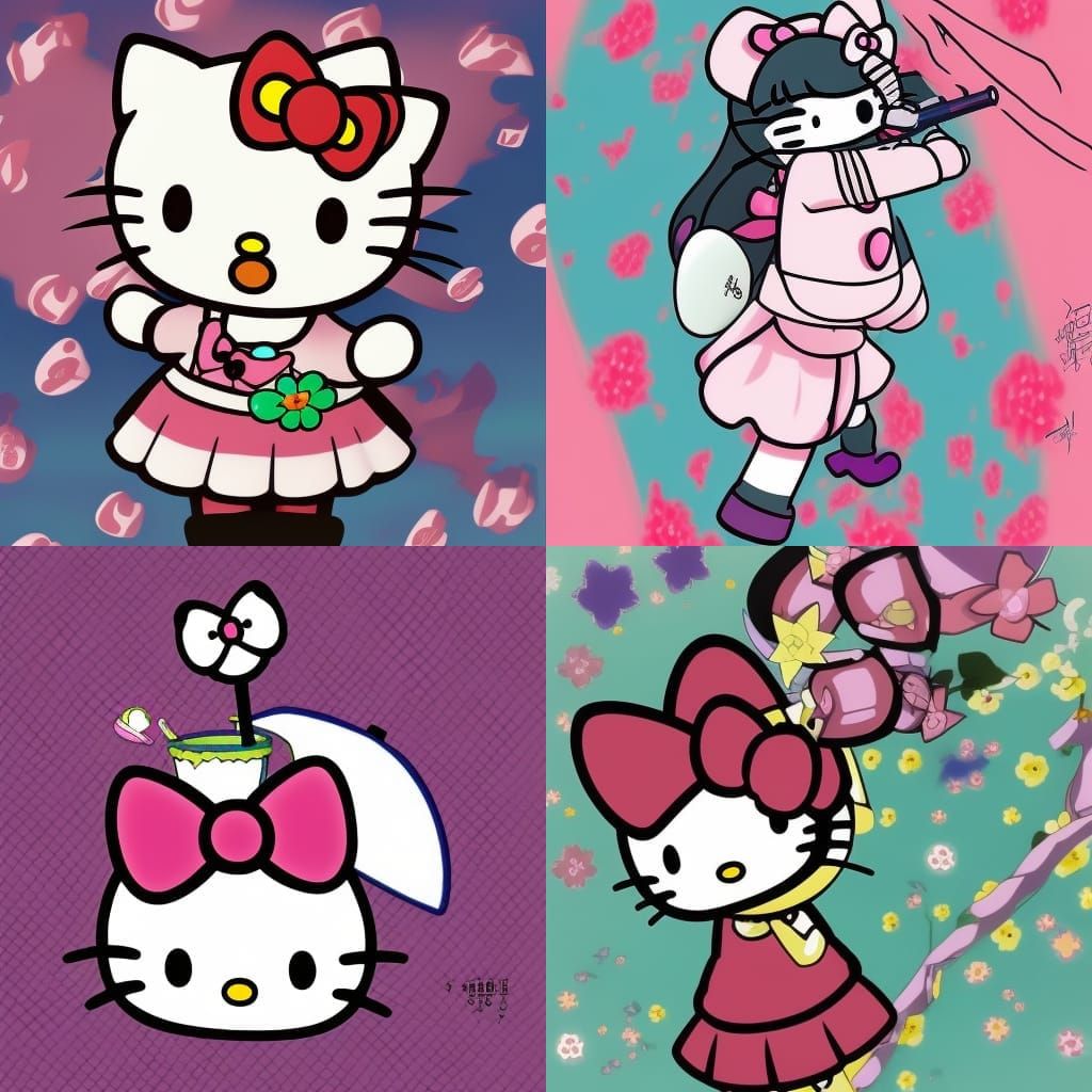 hello kitty - AI Generated Artwork - NightCafe Creator