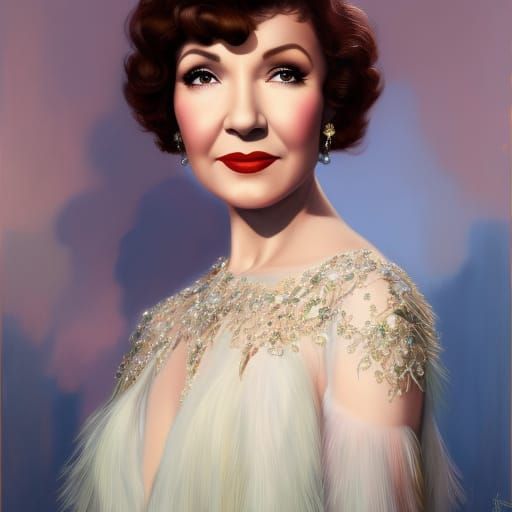 Actress Claudette Colbert - AI Generated Artwork - NightCafe Creator