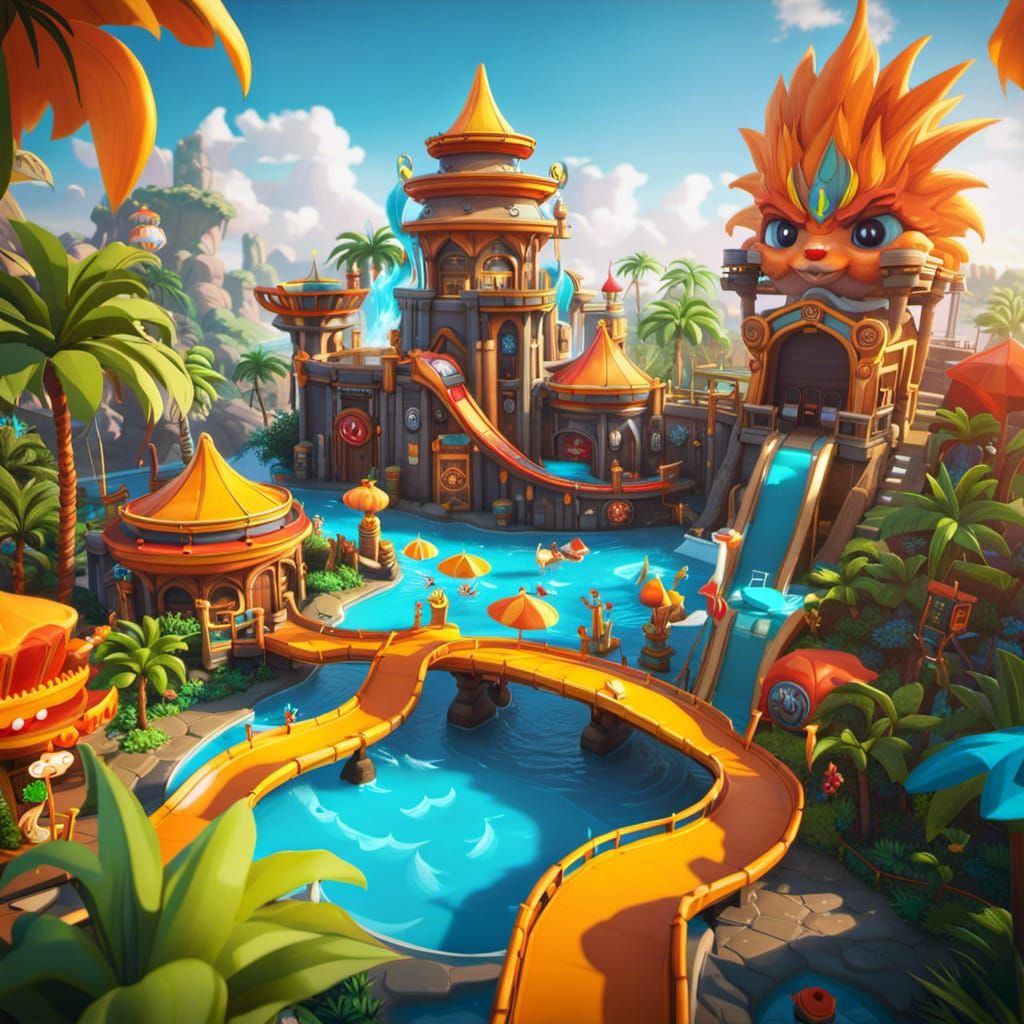 Waterpark - AI Generated Artwork - NightCafe Creator