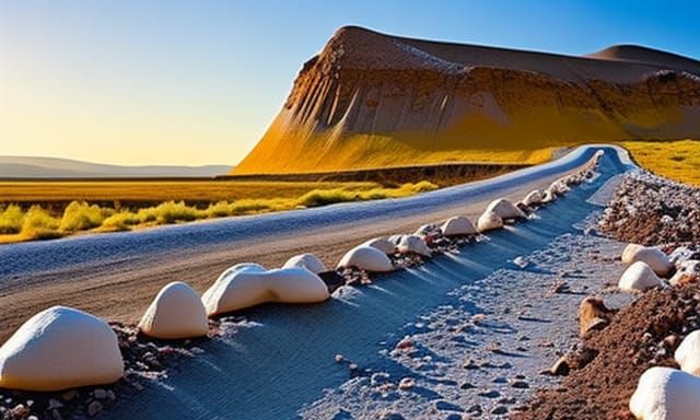 Rocky road ice cream landscape - AI Generated Artwork - NightCafe Creator