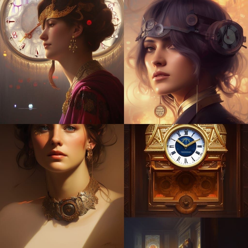 A bunch of clocks on the walls - AI Generated Artwork - NightCafe Creator