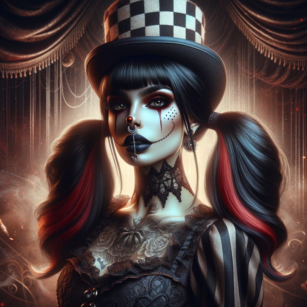 The Goth at the Circus - AI Generated Artwork - NightCafe Creator