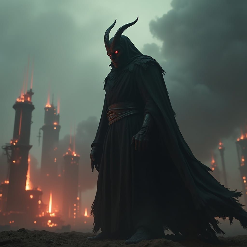 Epic Sith Demon Confronts the Galactic Empire in D... - AI Art