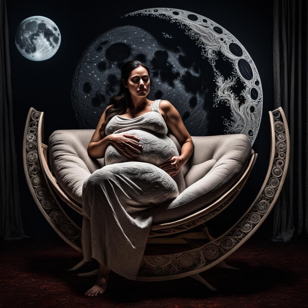 Waiting to give birth - AI Generated Artwork - NightCafe Creator