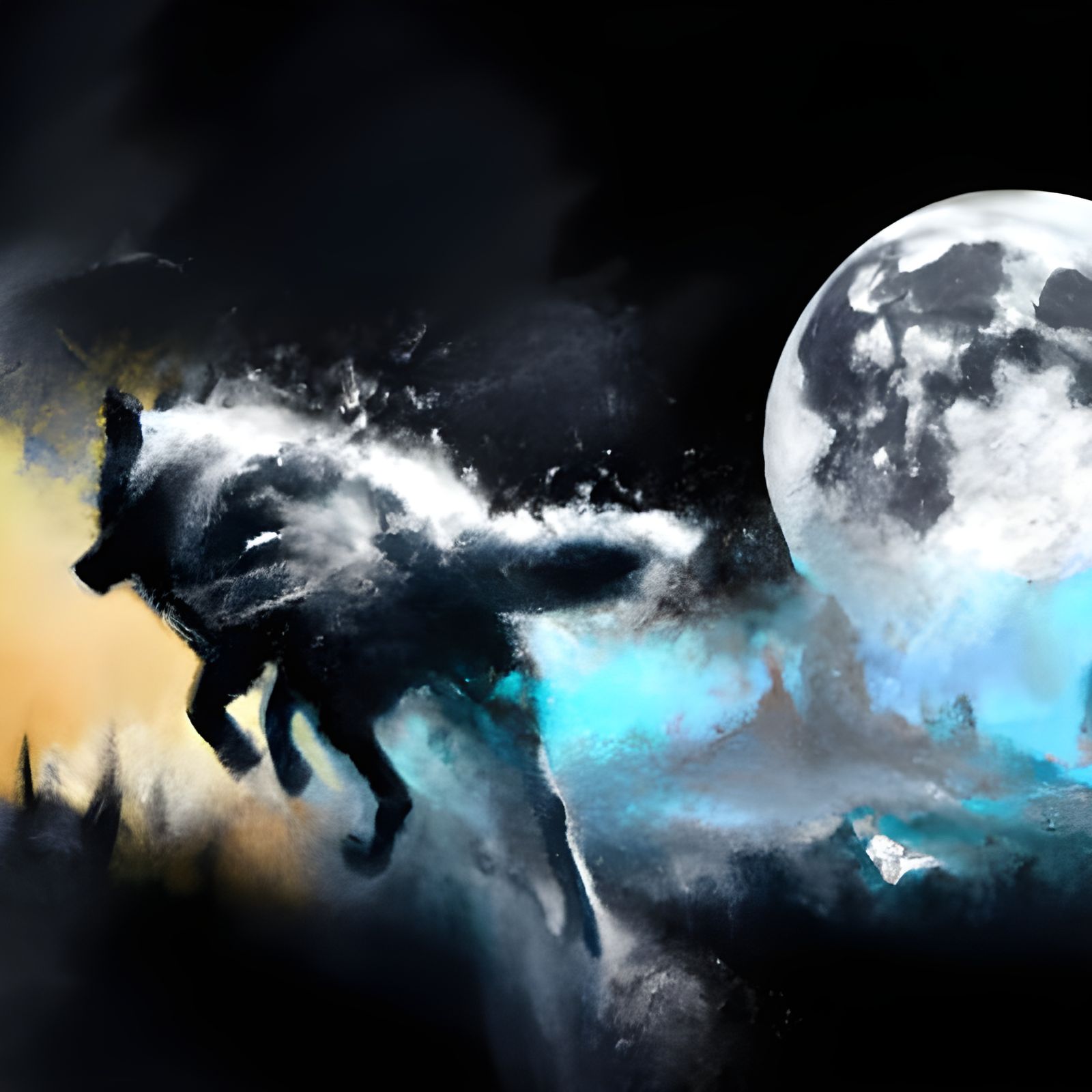 The beautiful wolf Hati 🐺🌕 - AI Generated Artwork - NightCafe Creator
