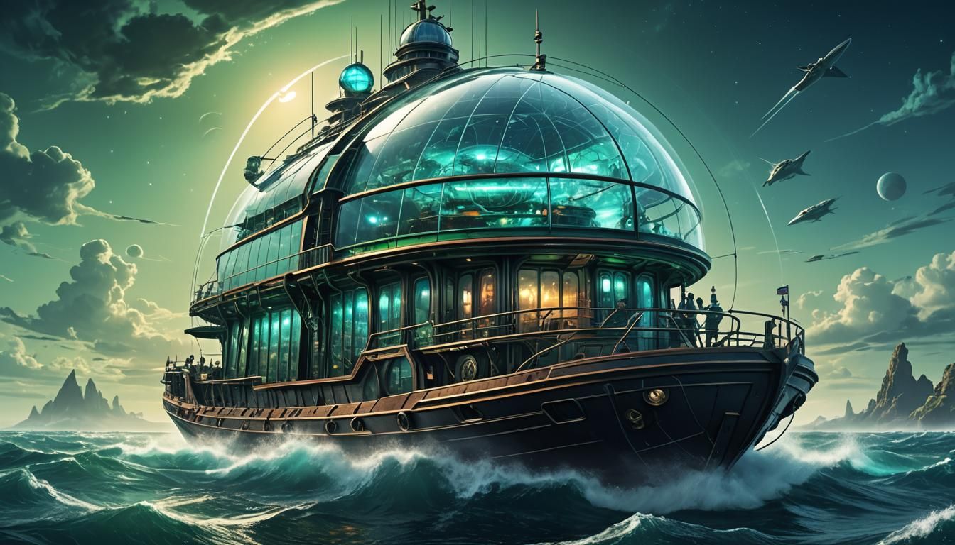 Fantastical futuristic boat - AI Generated Artwork - NightCafe Creator