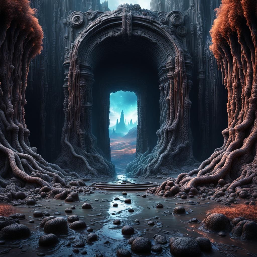Ominous interdimensional portal made of mud-geysers and goop Epic ...