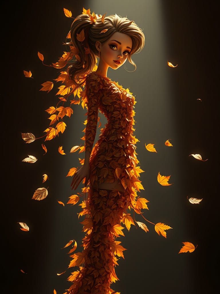 side view from top to bottom, slightly turned head, He stands proudly ...