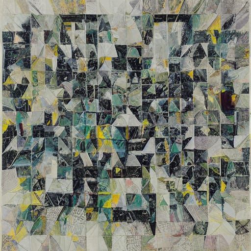 Geometric Horror Vampires in a Cubist World - AI Art