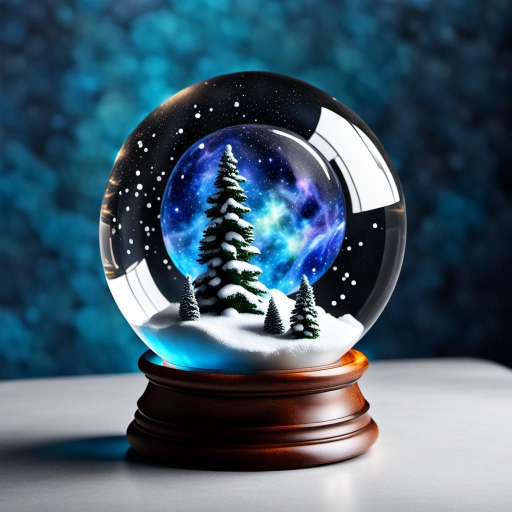 Nebulae snow globe - AI Generated Artwork - NightCafe Creator