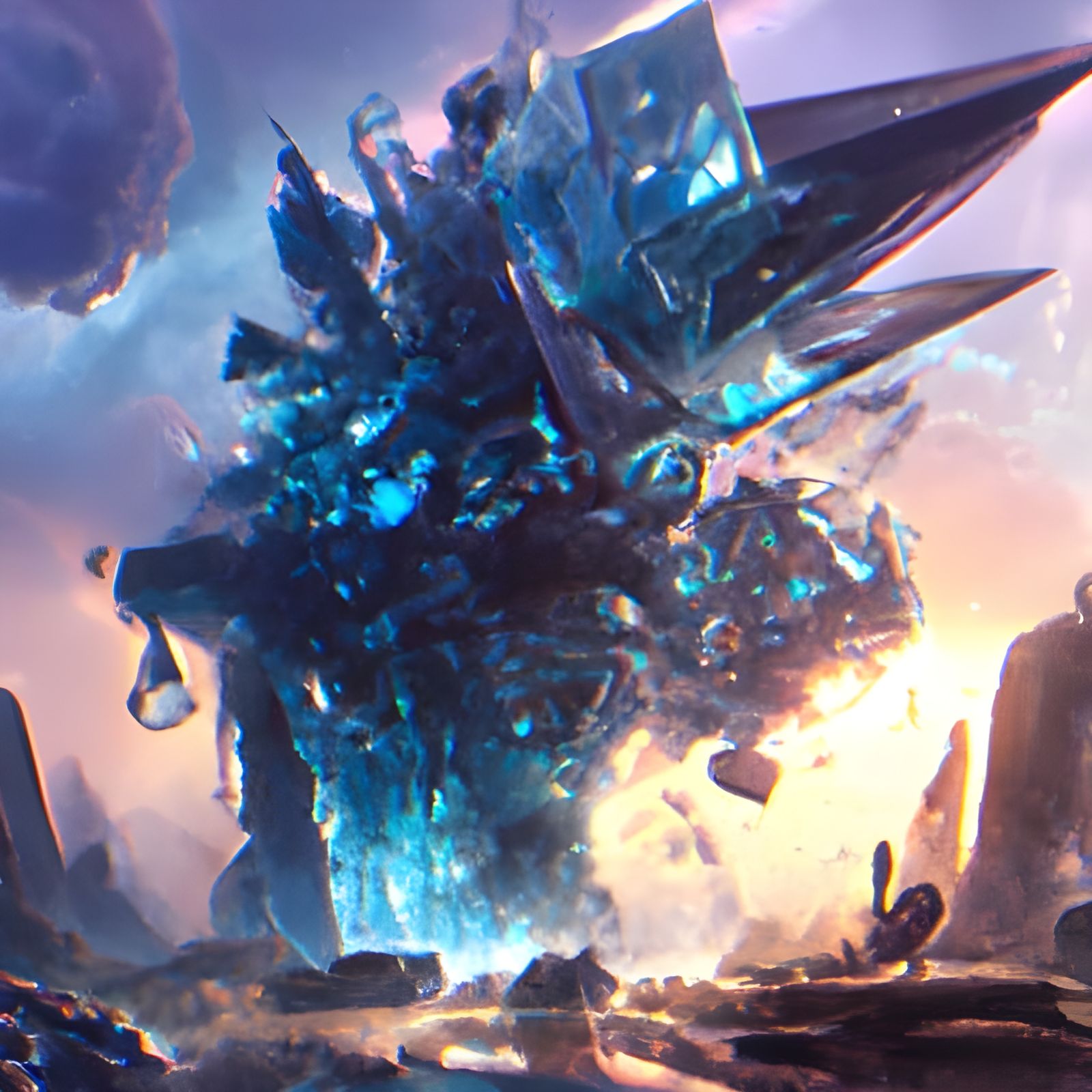 Tail of an giant ice snake - AI Generated Artwork - NightCafe Creator