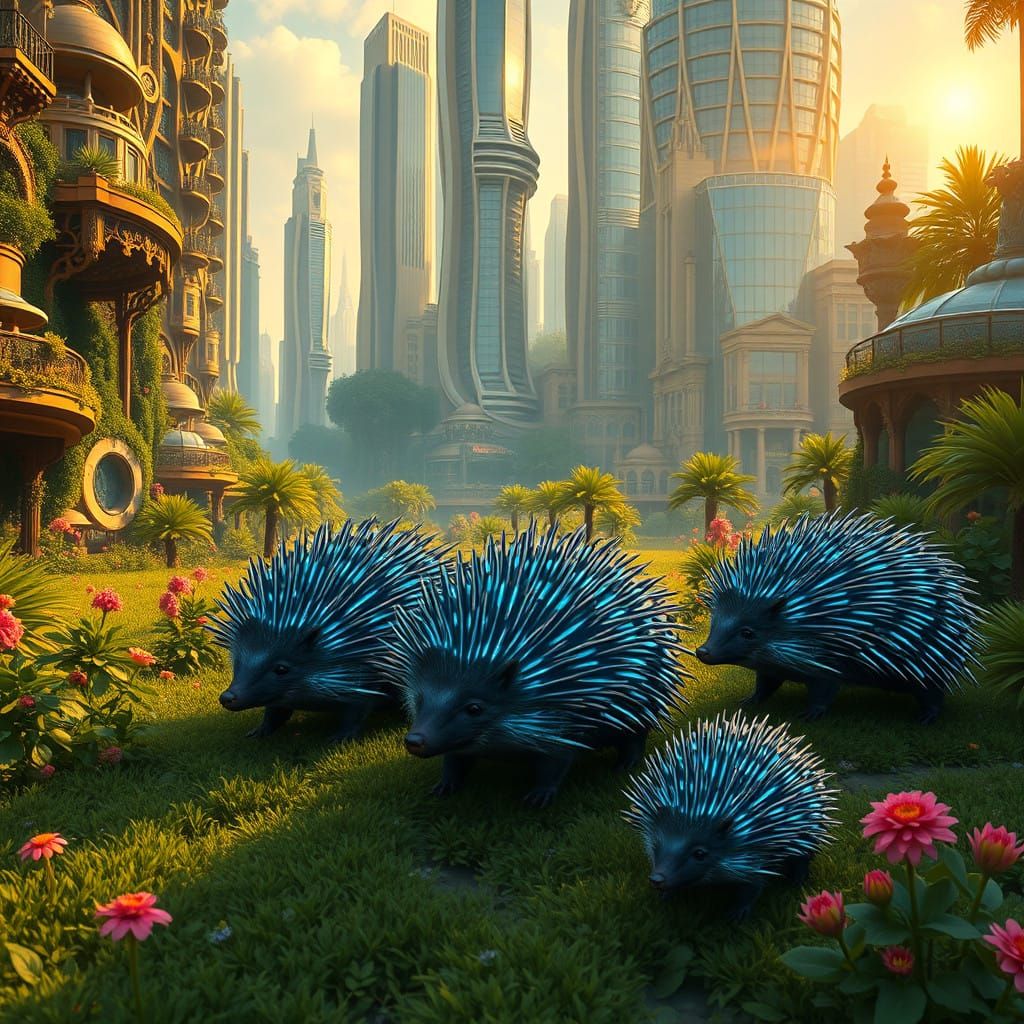 Surreal Solarpunk Cityscape in a Fusion of Art Nou... - AI Art