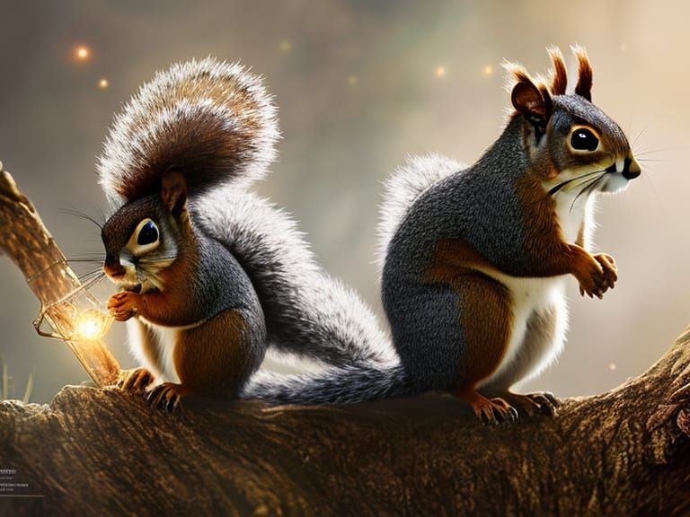 Insanely detailed photograph of an elaborate amazing Lovely Squirrel ...