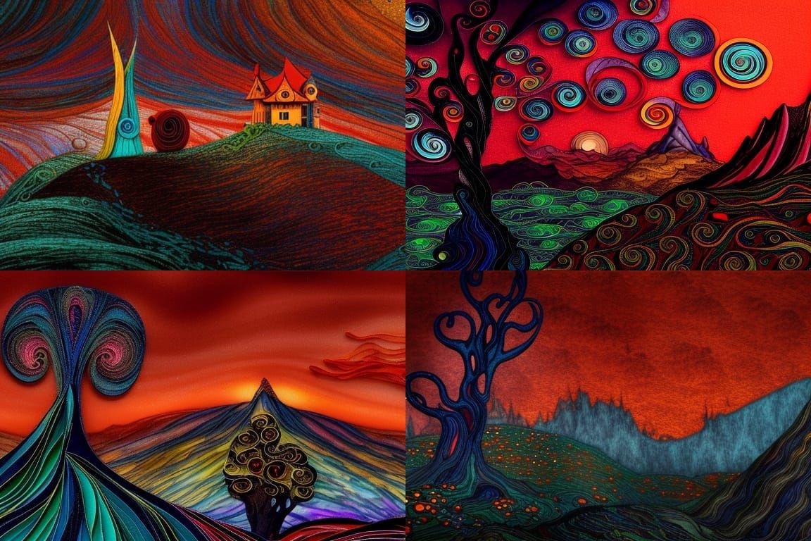 Beautiful misty mountain landscape Tim Burton color graded color graded ...