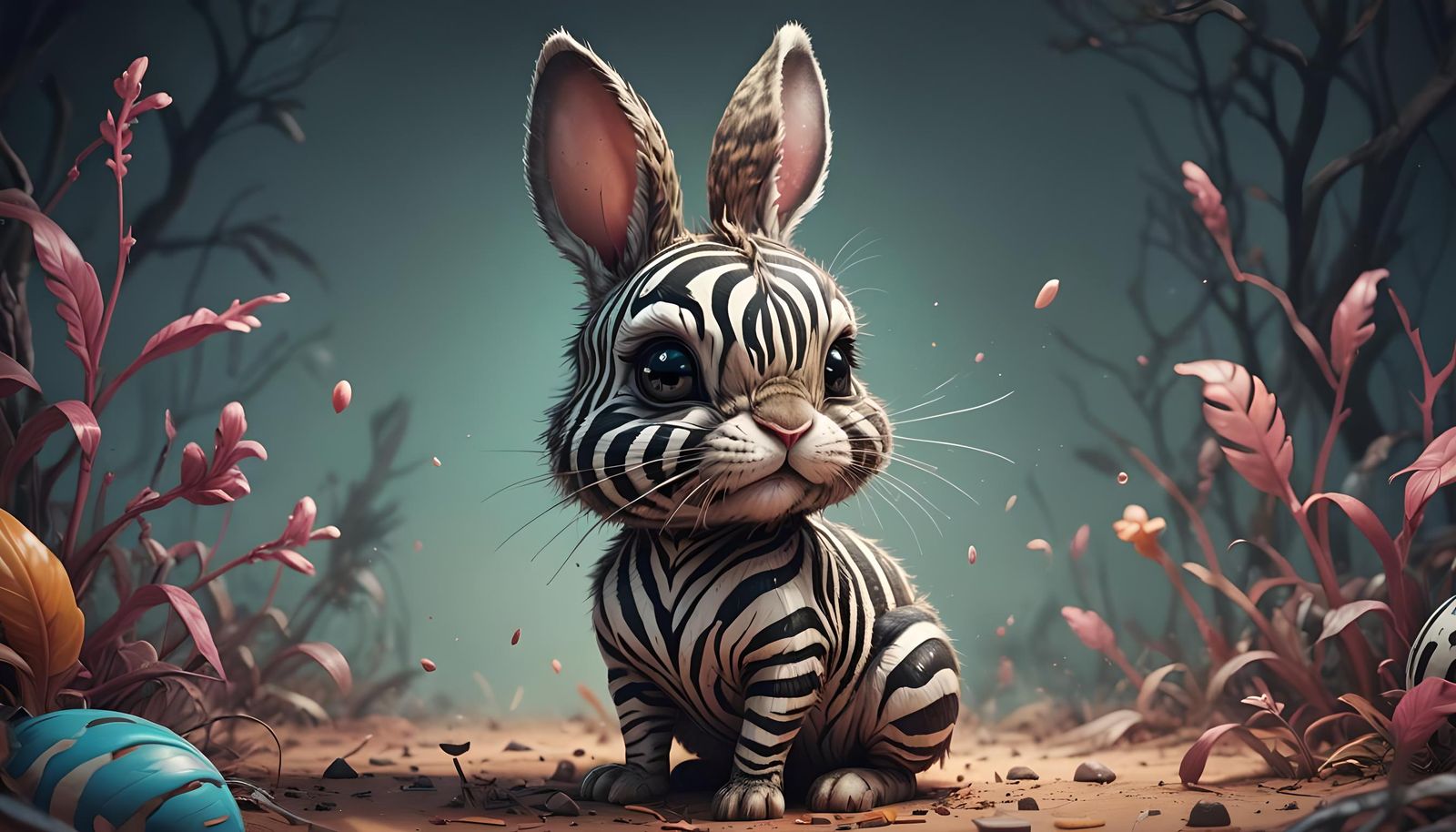 Zebra Bunny - AI Generated Artwork - NightCafe Creator