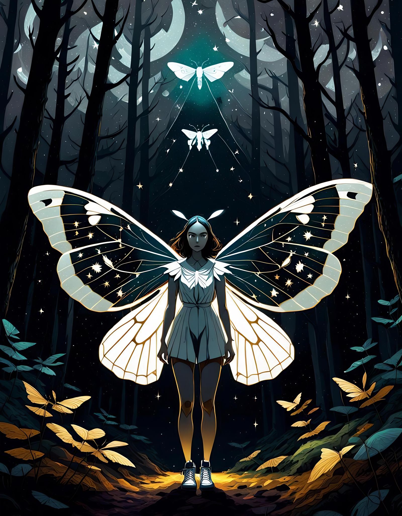 Midnight Moth … - AI Generated Artwork - NightCafe Creator