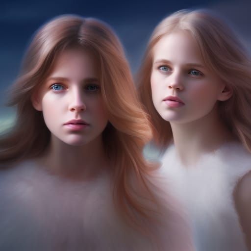 Two Gorgeous Girls - AI Generated Artwork - NightCafe Creator