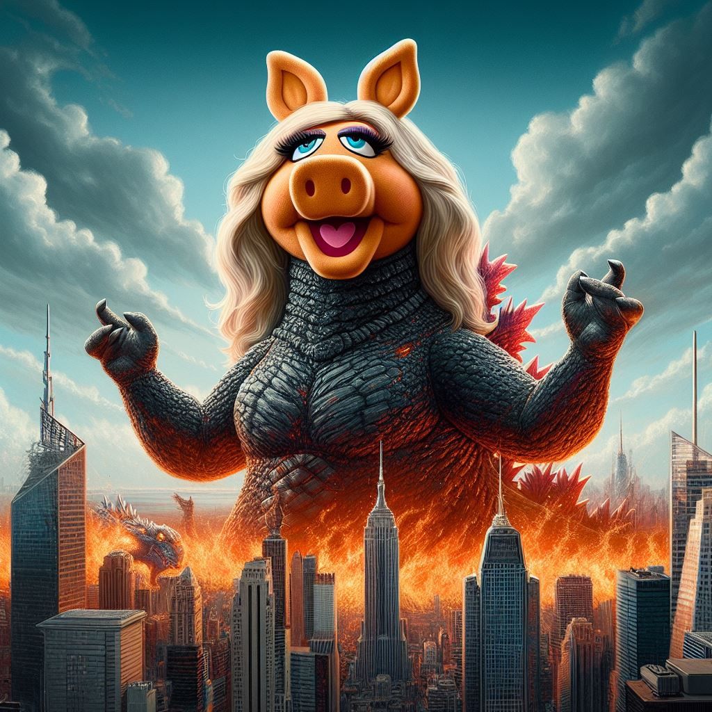 Pigzilla - AI Generated Artwork - NightCafe Creator