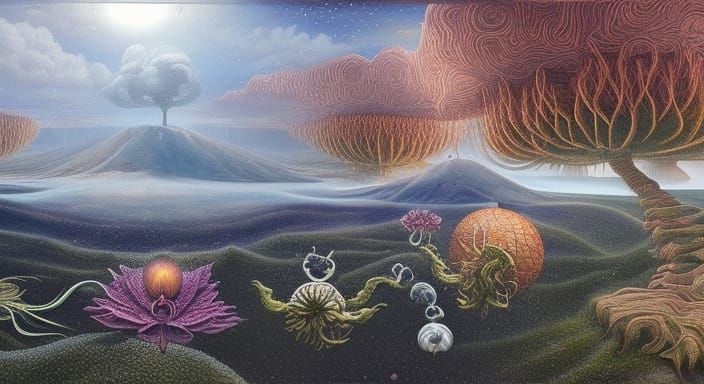 Exoplanet Landscape, Ancient Tree - AI Generated Artwork - NightCafe ...