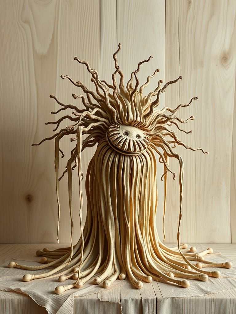 Folded Wood Embraces a Full-Body Living Entropic Algorithm