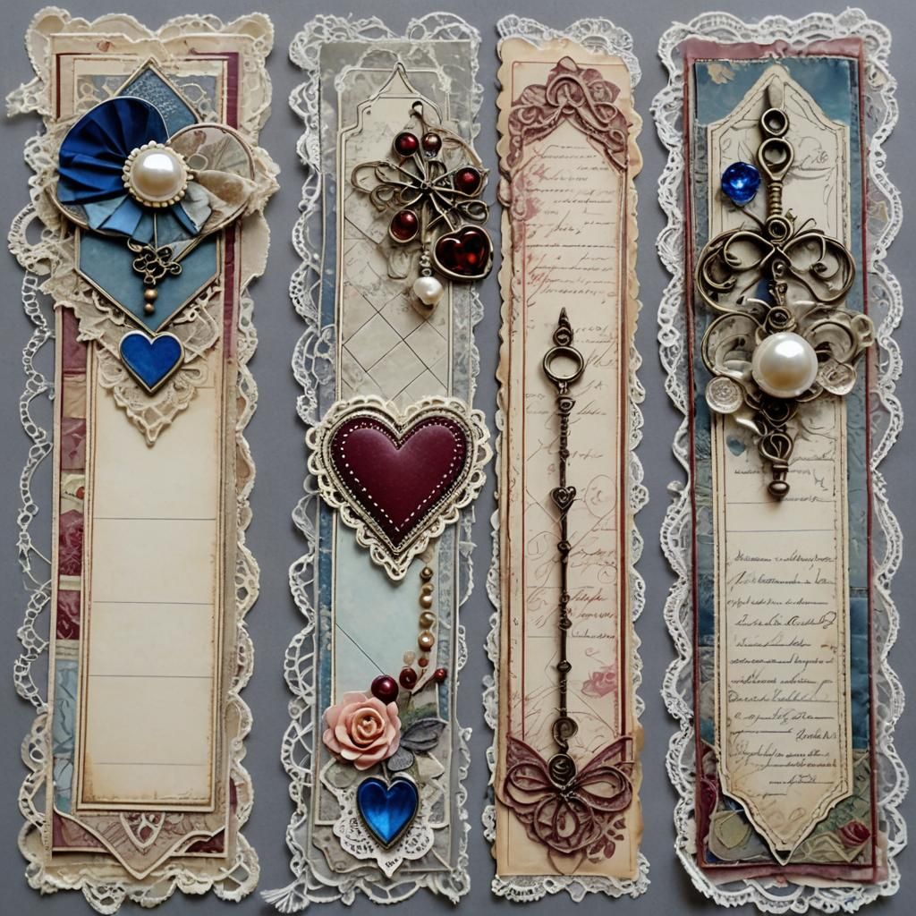 Vintage style bookmarks. - AI Generated Artwork - NightCafe Creator