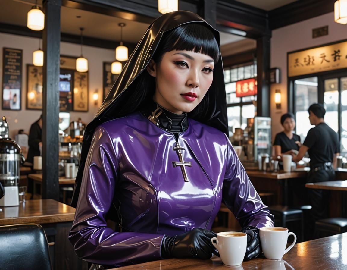 Even Nuns need a Coffee Break 2 - AI Generated Artwork - NightCafe Creator