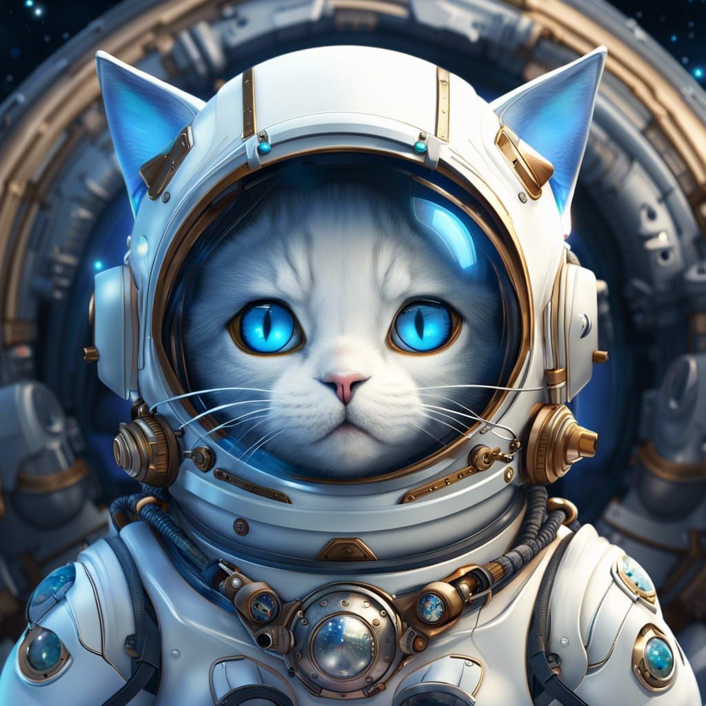 Space cat #002 - AI Generated Artwork - NightCafe Creator