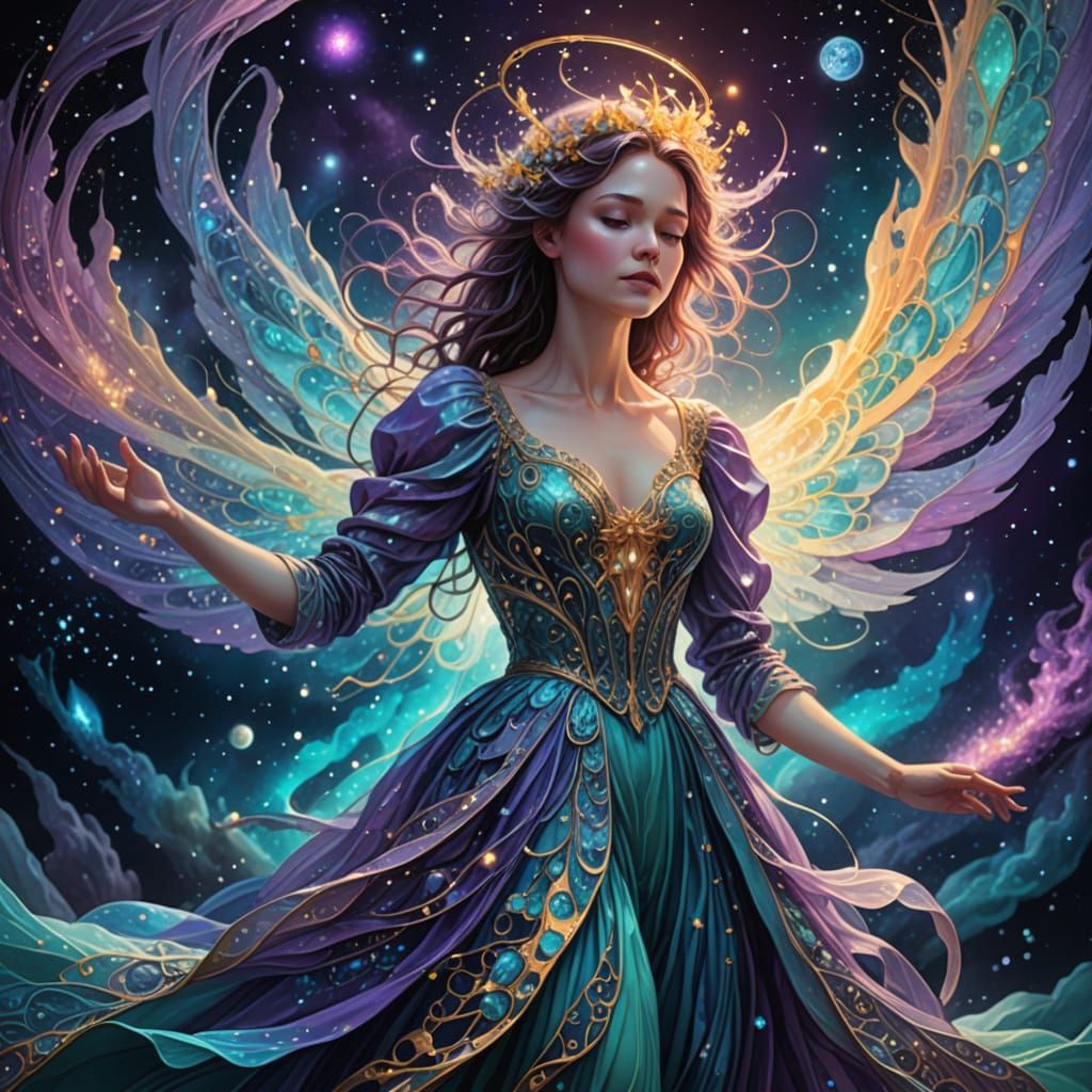 Goddess making the nebula - Goddess making the nebula