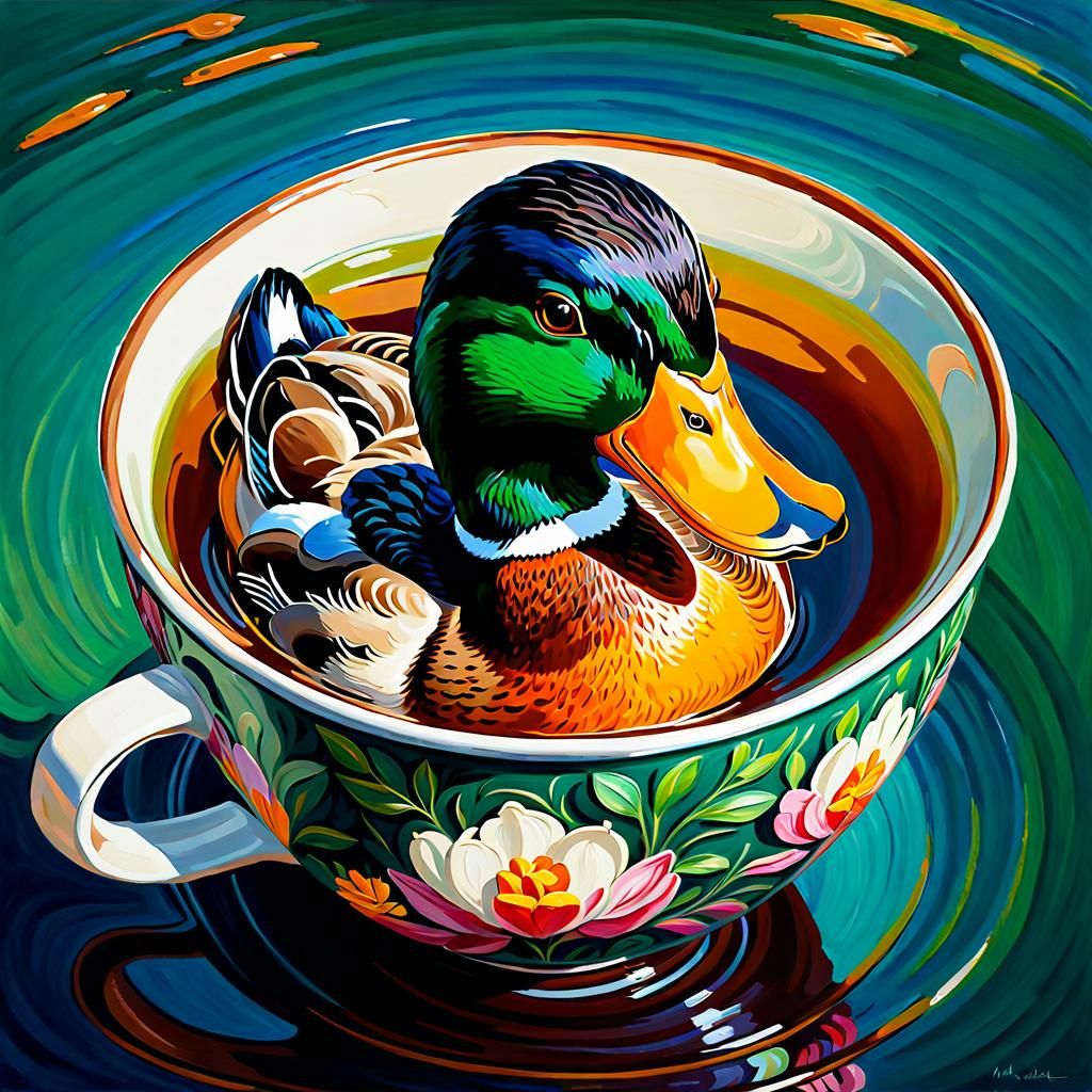Duck Tea - AI Generated Artwork - NightCafe Creator