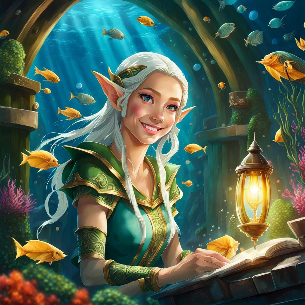 Aquatic Elf Maiden - AI Generated Artwork - NightCafe Creator