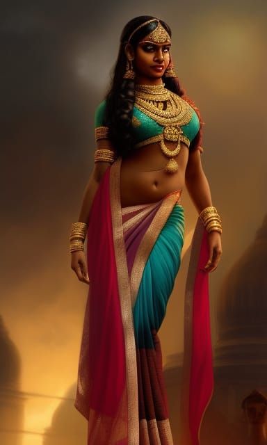 Indian Apsara - AI Generated Artwork - NightCafe Creator