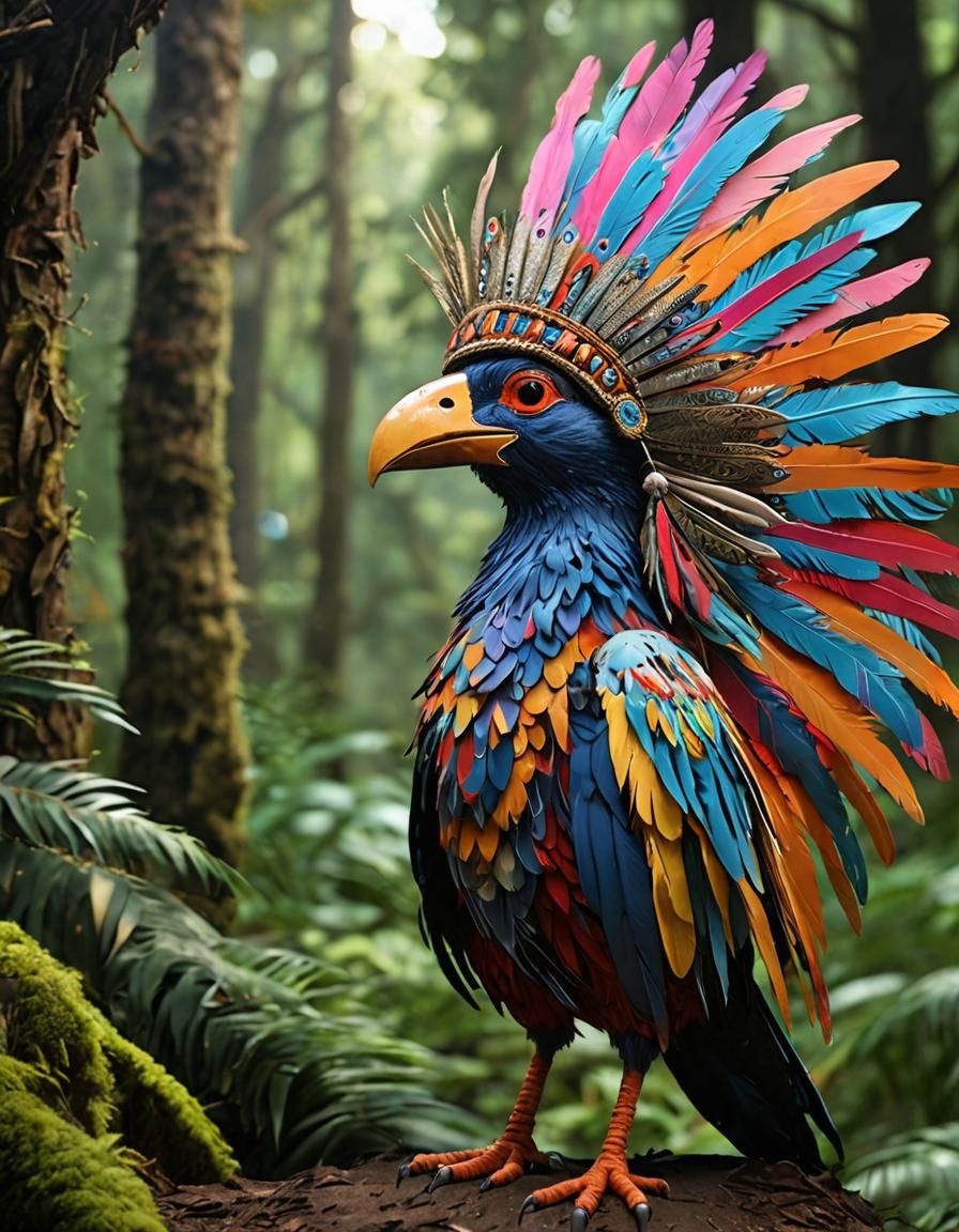 Tribal Bird Leader - AI Generated Artwork - NightCafe Creator