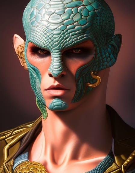 a real live full picture of a man with real python-snake skin advanced ...