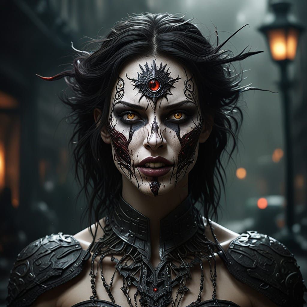 Dark Gothic Horror in Macabre Style with Elements ... - AI Art