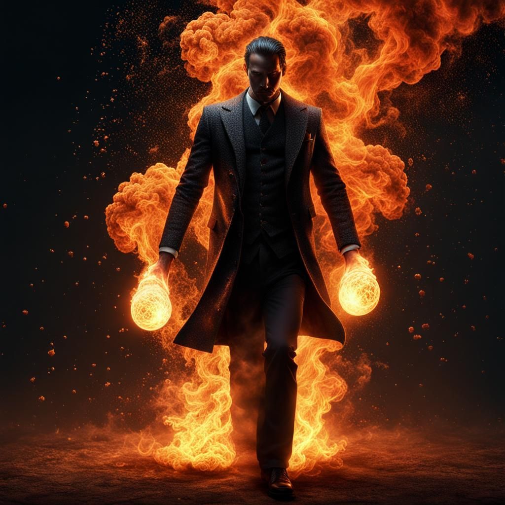 Modern Fire Mage #1 - AI Generated Artwork - NightCafe Creator