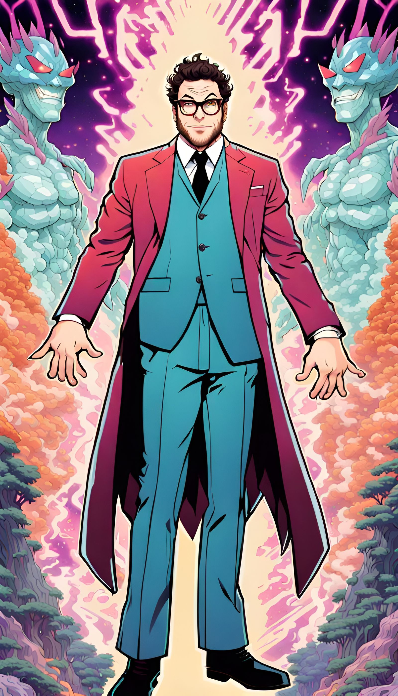 Ultra Detailed Anime Style Flim Full Body Portrait of Seth Rogan, as a ...