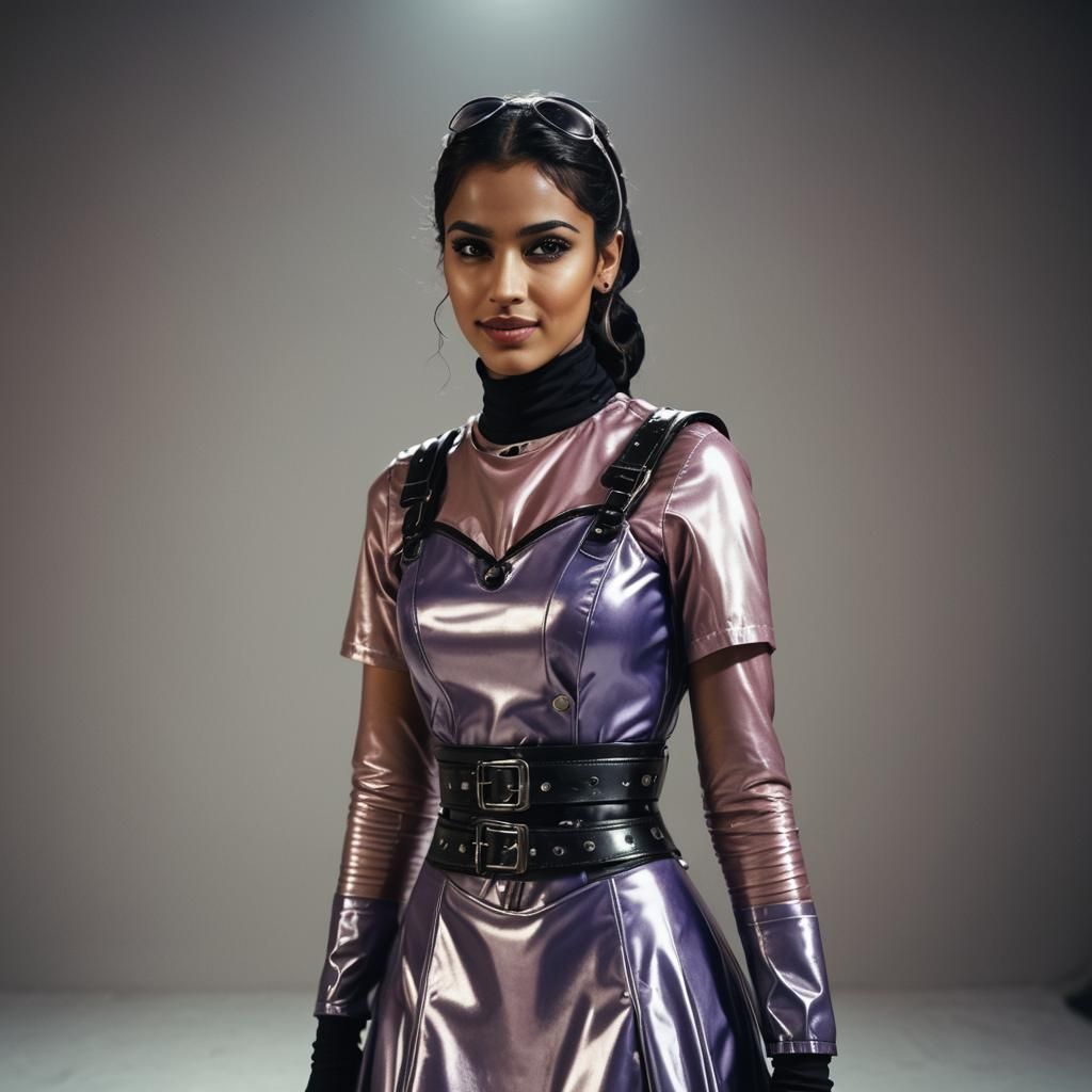 beautiful happy muslim girl wearing modernized dress, eastern-western ...